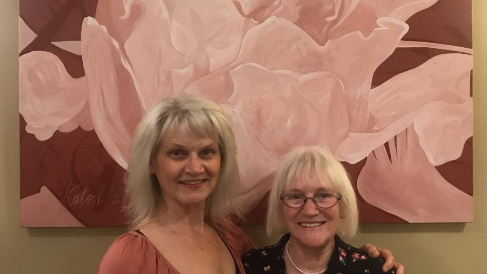 Mary Kris (right) seen at The Mole Pop-Up Gallery, Vancouver, Canada by ...