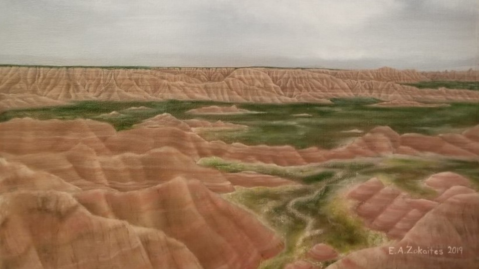 The Story of the “Badlands of South Dakota” Painting by Elizabeth A ...