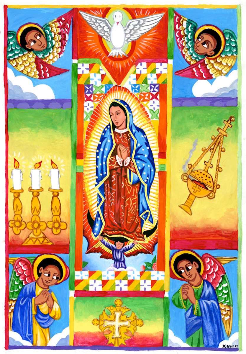 St. Mary of Guadalupe – Cross-Cultural Icon in Ethiopian Style by K ...