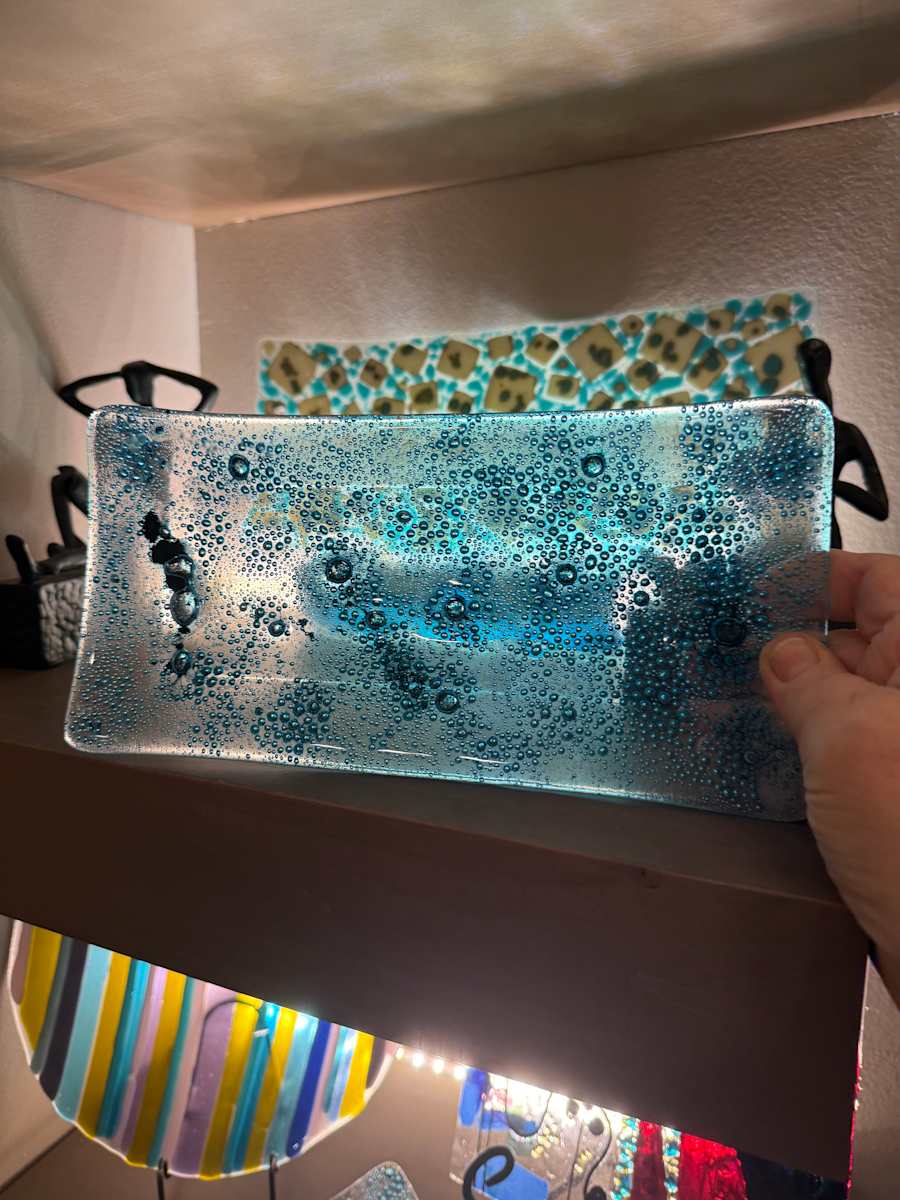 Turquoise Bubbles Sushi Tray by Candice Treat Murphy | Artwork Archive