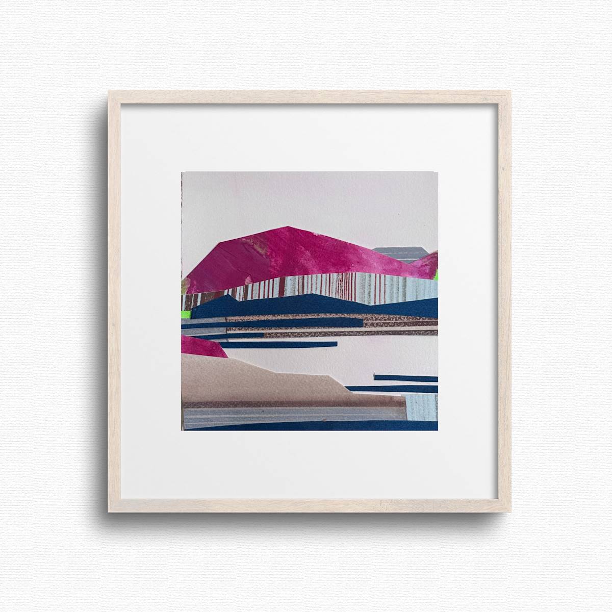 Halfmoon Bay - Original 6in x 6in Collage, Shilo Ratner by Shilo Ratner ...