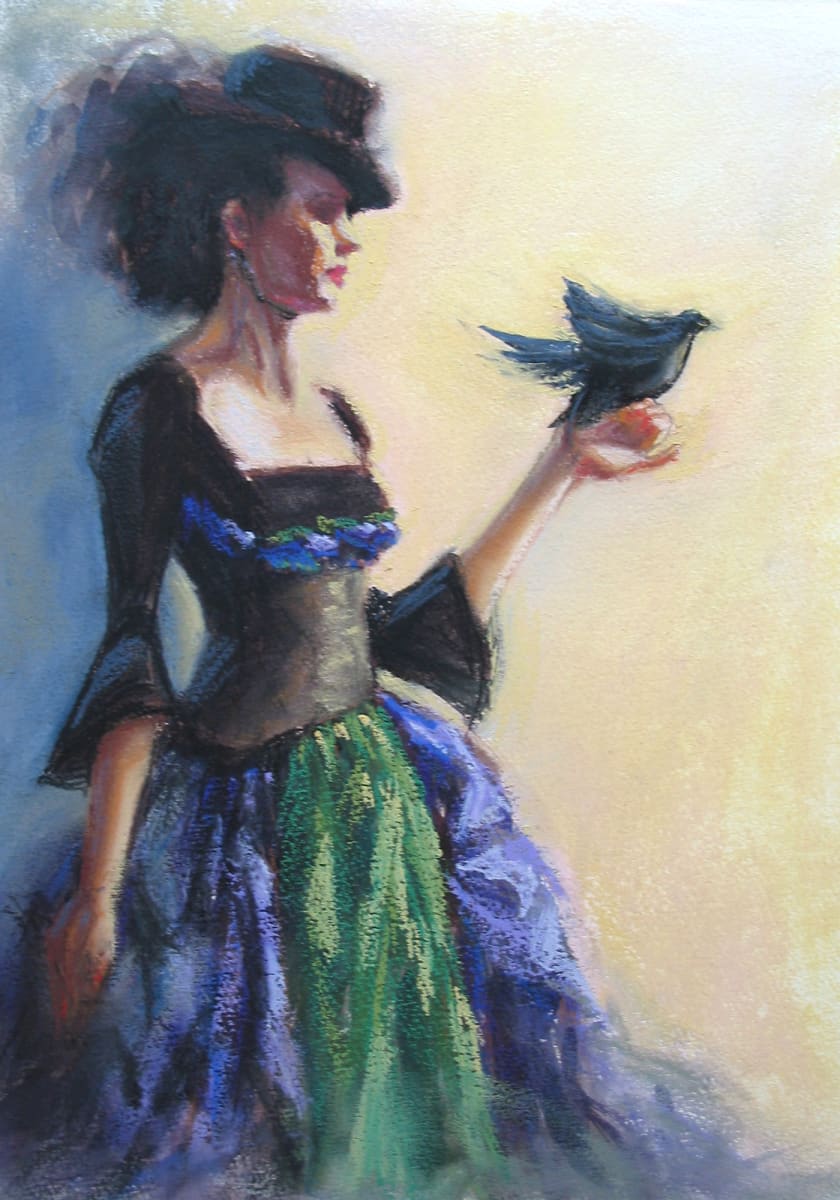 Sara with Black Raven by Jessica Falcone | Artwork Archive