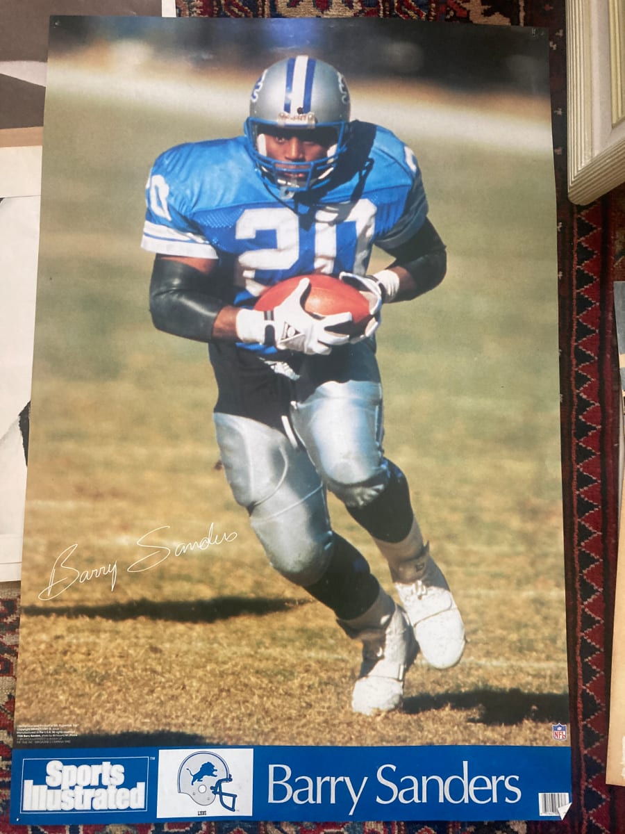 Vintage Barry Sanders Sports Illustrated poster from the collection of ...