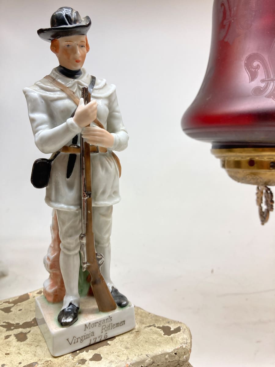 Hand painted porcelain Virginia Rifleman figure from the collection of ...