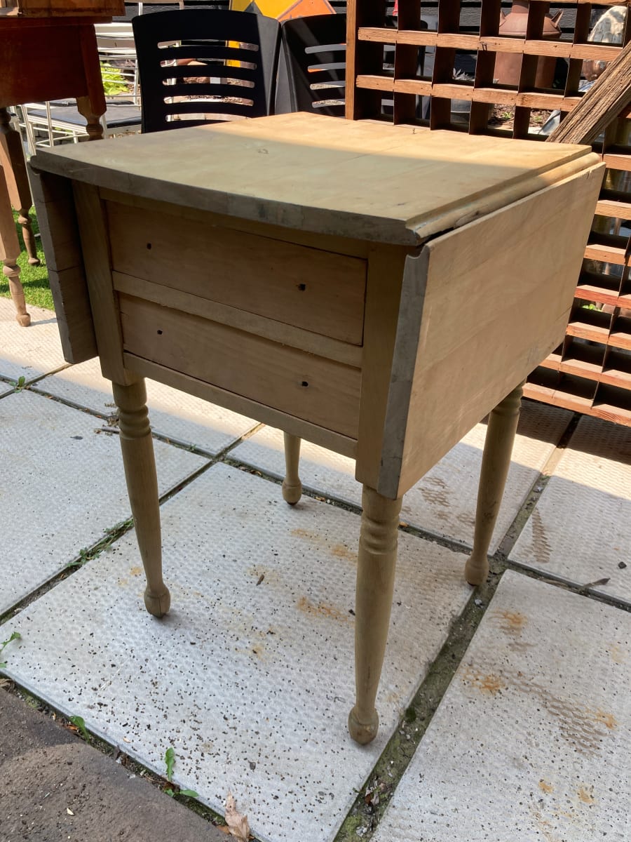 small primitive drop leaf table from the collection of TIMELINES ANTIQUES Artwork Archive