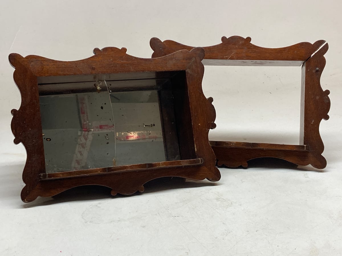 pair of mirrored shadow box shelves from the collection of TIMELINES ...