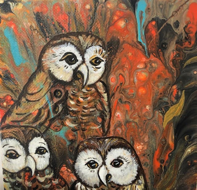 Three Little Barn Owls Looking Back at Me! by Linda K Bridges | Artwork ...