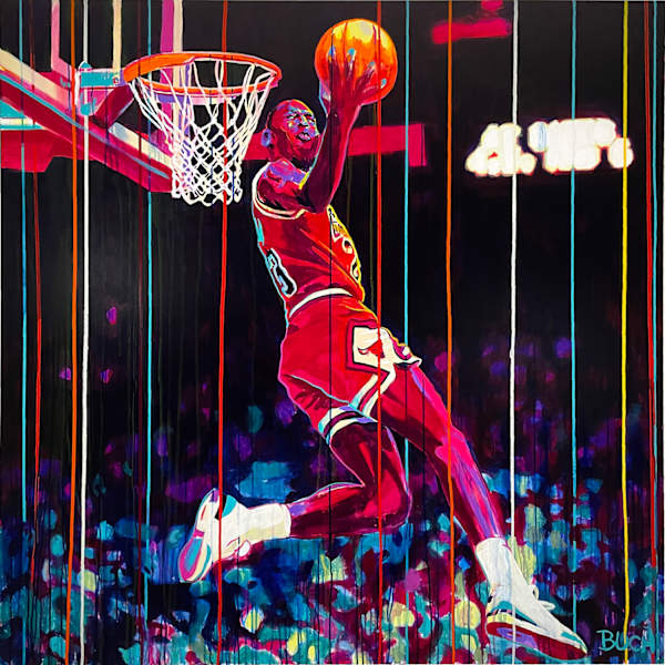 Michael Jordan - NBA by Artist Allan Buch | Artwork Archive