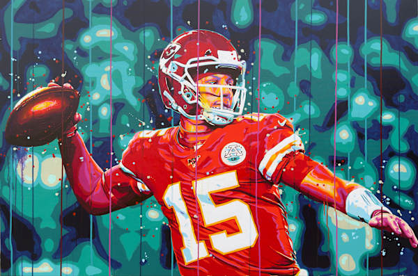 Patrick Mahomes by Artist Allan Buch | Artwork Archive
