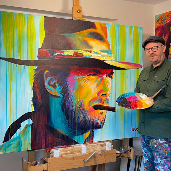 Clint Eastwood - The man with no name by Artist Allan Buch | Artwork ...