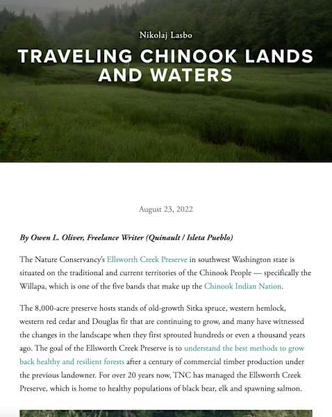 Traveling Chinook Lands and Waters from the exhibition Indigenous ...