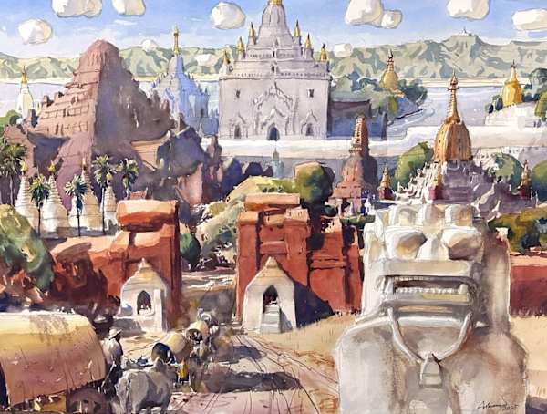 Among Temples of Bagan from the collection of Atomic Art Space ...