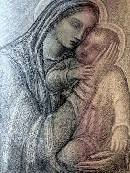 Madonna con Bambino. Disegno a matita (2) from the collection of ...