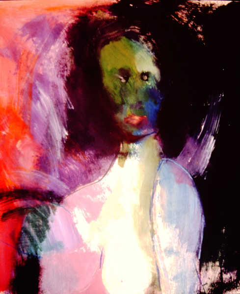 Guardian (self portrait/green head) by Patricia Buck | Artwork Archive