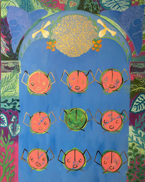 Divine Fruit Triptych: Atabey - Guabancex Aspect from the collection of ...