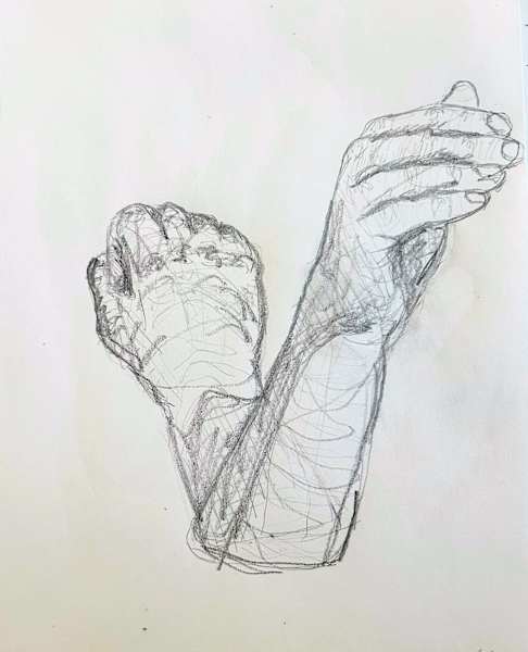 Hand Study X 2 by Sam Borden | Artwork Archive