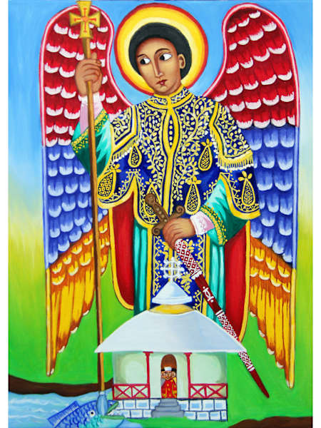 Archangel St. Raphael (Qidus Rufael) by K. Haile Maskel | Artwork Archive