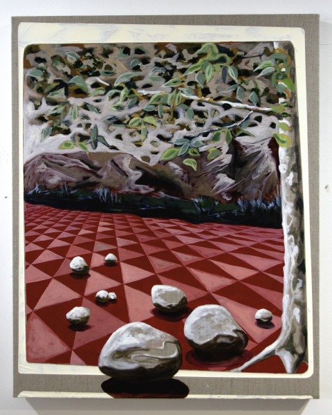 Red Linen Landscape by Mathew Tucker | Artwork Archive