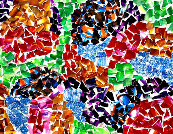 Circle Paper Collage II from the collection of Art With Soul | Artwork ...