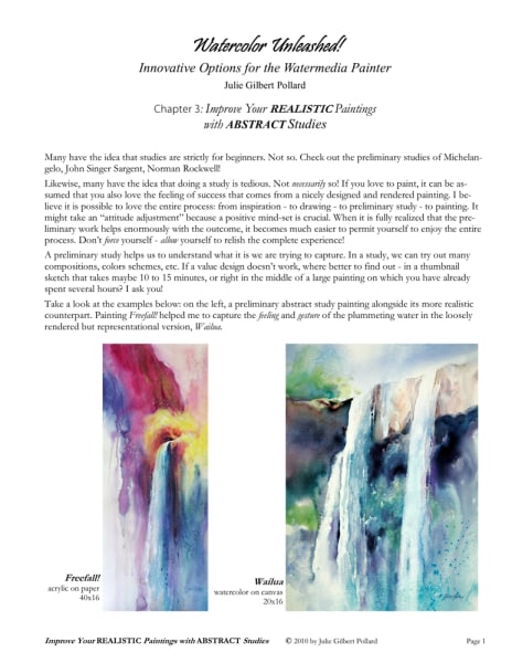 Watercolor Unleashed, The Notebook - Chapter 3 by Julie Gilbert Pollard ...