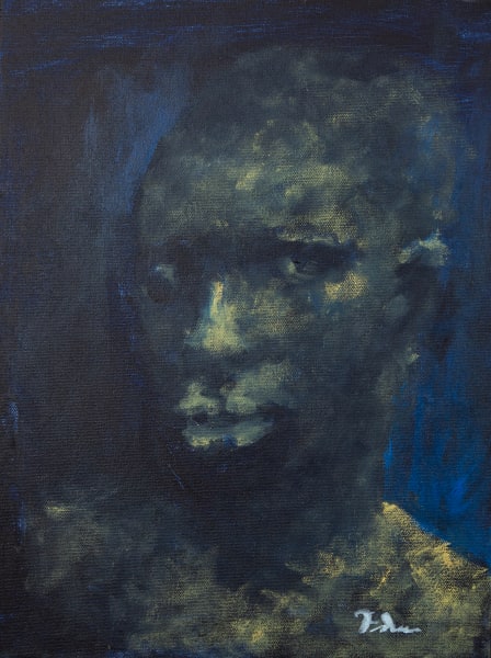 portrait I (blue head) by Temi Wynston Edun | Artwork Archive
