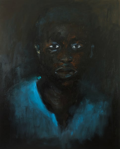 portrait xvii blue cobalt by Temi Wynston Edun | Artwork Archive
