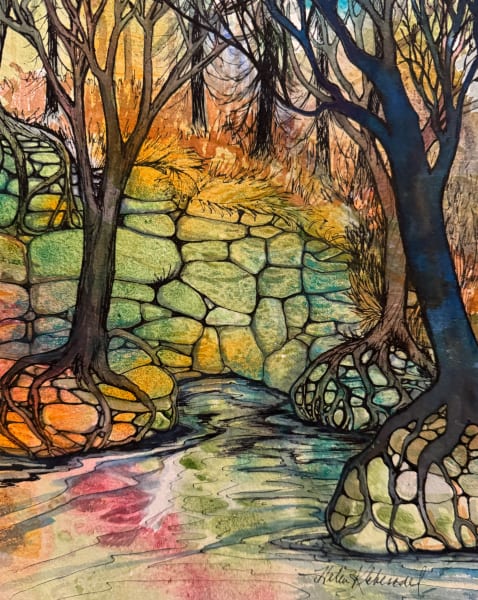 Magic Grove - Drawing a Day #244 by Helen R Klebesadel | Artwork Archive