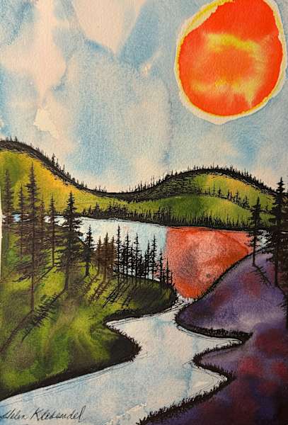 Vista - Drawing a Day #365 by Helen R Klebesadel | Artwork Archive