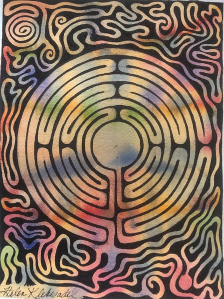 Walking the Labyrinth - Drawing a Day #135 by Helen R Klebesadel ...
