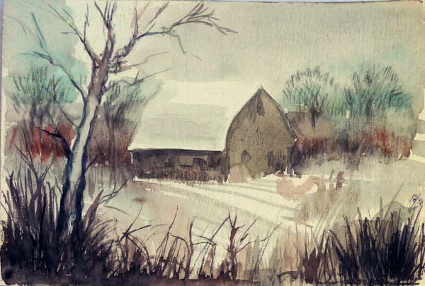 Collection Paintings: Watercolor: Buildings: Barns from Roy Hocking ...