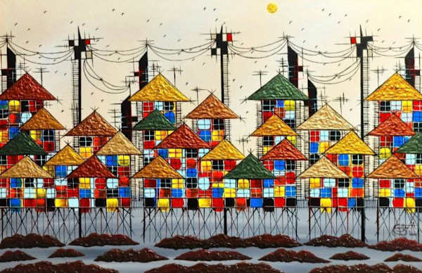 Sunny Day, Urban Series Version III from the collection of Life 'n Arts ...