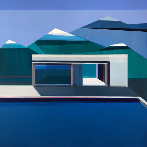 Up North - 40x40 Geometric Mountain | Shilo Ratner by Shilo Ratner ...