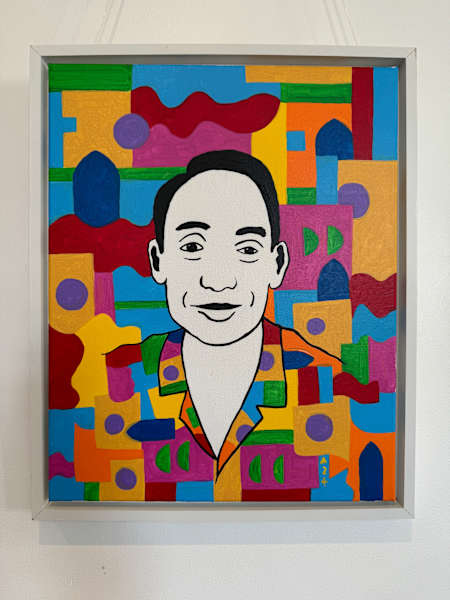 Self Portrait with a Coloured Shirt by Martin Briggs | Artwork Archive