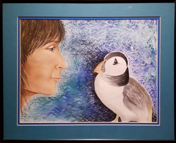 Girl and Puffin by Adrienne Fritze | Artwork Archive