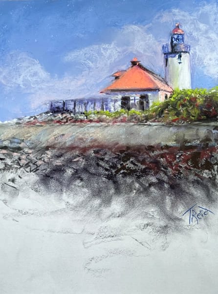 2022/75. LIGHTHOUSE AND SEAWALL by Toby Reid | Artwork Archive