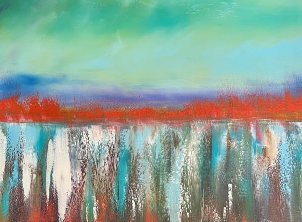 Teal Waterfall by Jane D. Steelman | Artwork Archive