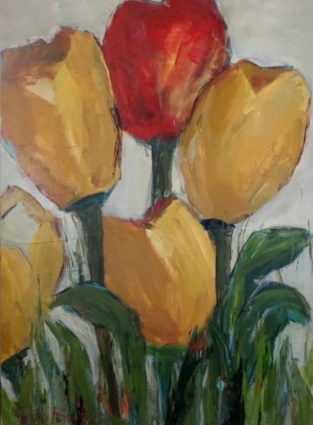 Big Fat Yellow Tulips from the collection of BARE Walls | Artwork Archive