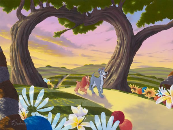 DISNEY Romantic Walk (Lady and The Tramp) by Michael Provenza | Artwork ...
