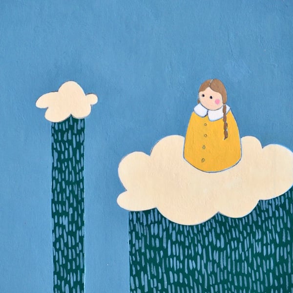 Lolly and the Rain Clouds Original Painting by Layla Luna | Artwork Archive