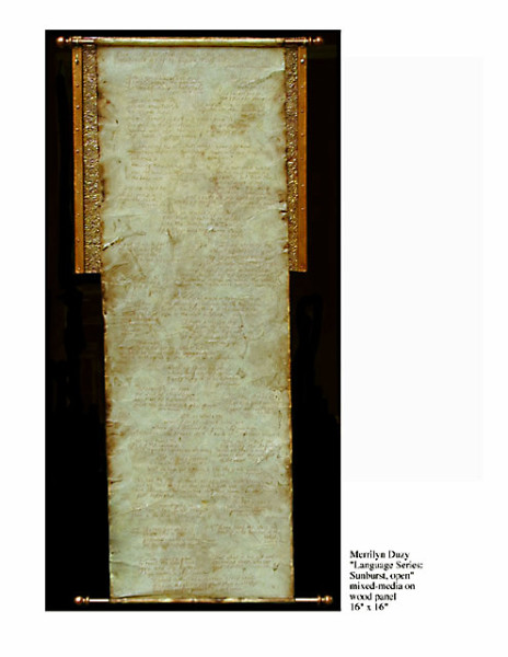 Language Series: Sunburst with Scroll (closed & open) by Merrilyn Duzy ...