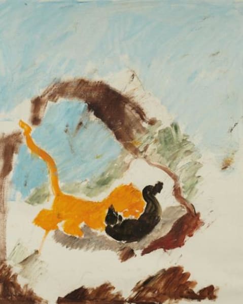 Lionne devant une proie by Colección Bonampak | Artwork Archive