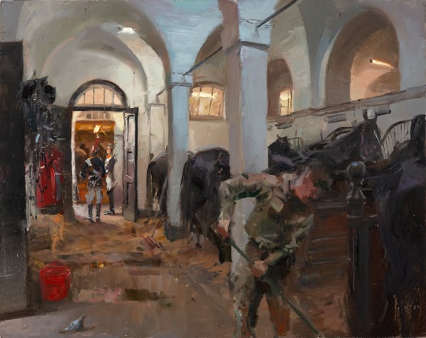 Stable hand at Horse Guards by Rob Pointon | Artwork Archive