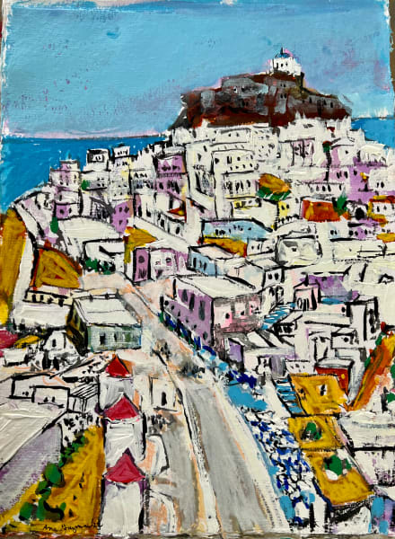 Aerial view of town by Ana Guzman | Artwork Archive