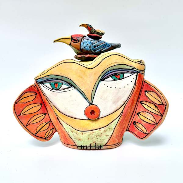 "Owl Person and Beauty Bird Family Living the Dream" by Blue Fire MacMahon | Artwork Archive