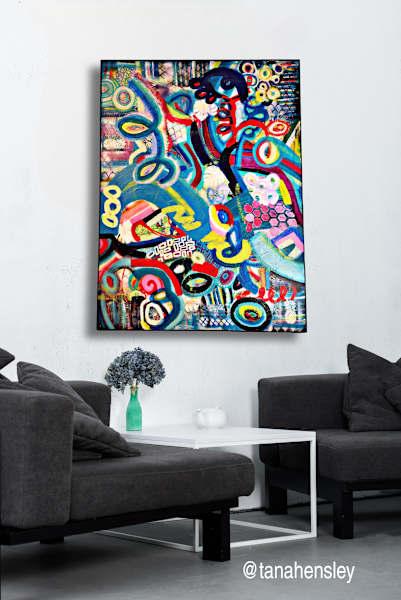 Graffiti Acrylic and Mixed Media on Canvas by Tana Hensley | Artwork ...