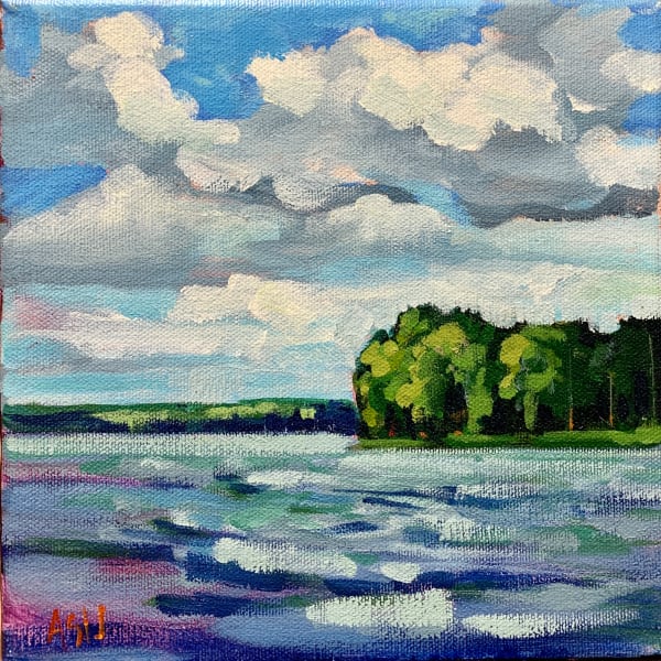 Cumulus Clouds Over Lake Dore by Angela St Jean | Artwork Archive