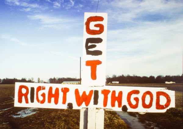 "Get Right With God" road sign, Indiana, Mississippi, March 1977 from ...