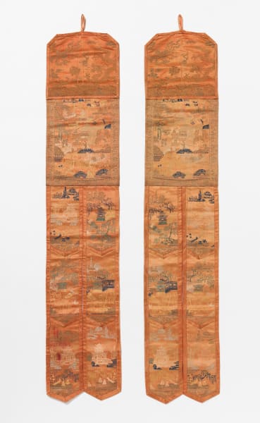 Pair of Chinese Silk Banners from the collection of Davidson College ...