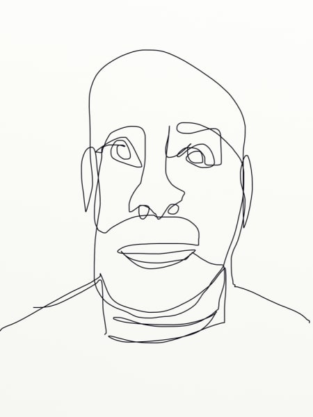 Self Portrait Line Drawing #2 by Eric Sanders | Artwork Archive