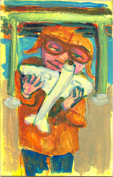 Untitled - Boy with Airplane by Leopold Segedin | Artwork Archive